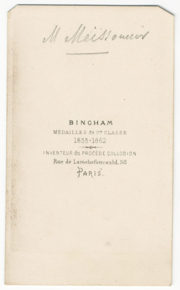 Portrait Ernest MEISSONIER Bingham Tirage original : selectionphoto.com